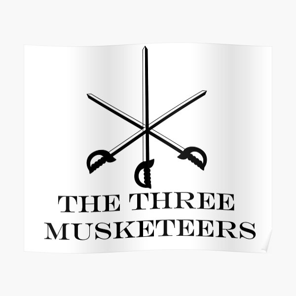 "The Three Musketeers Swords" Poster for Sale by LiteraryAttire | Redbubble
