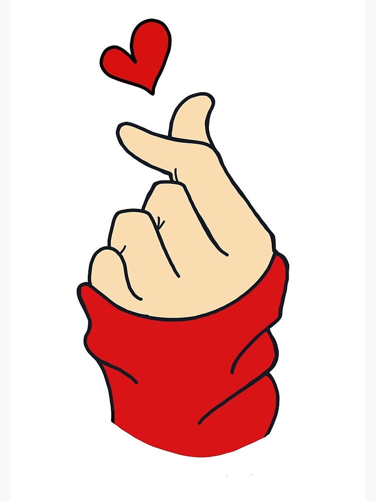 "Finger Heart Hand gesture BTS" Poster for Sale by Merchkart | Redbubble