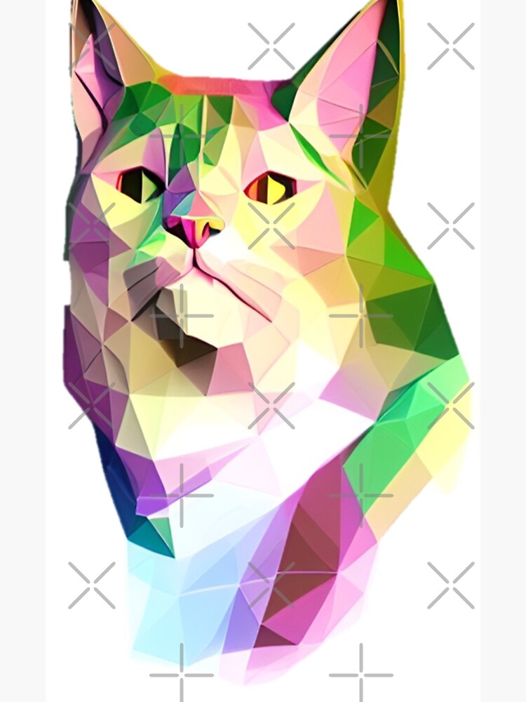 "Cat Pride Aesthetic Polygon" Poster for Sale by JanP82 | Redbubble