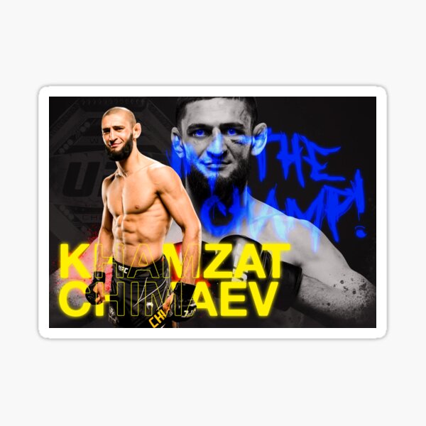 "Khamzat Chimaev UFC 'IM THE CHAMP!@ Graphic" Sticker for Sale by ...