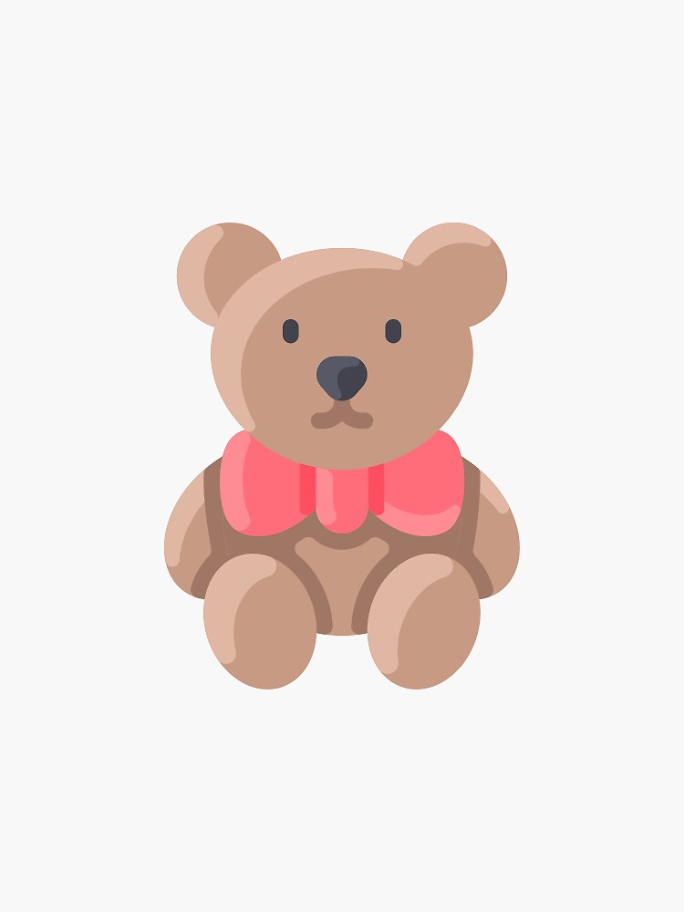 Teedy Bear Sticker For Sale By Crimsonblush Redbubble
