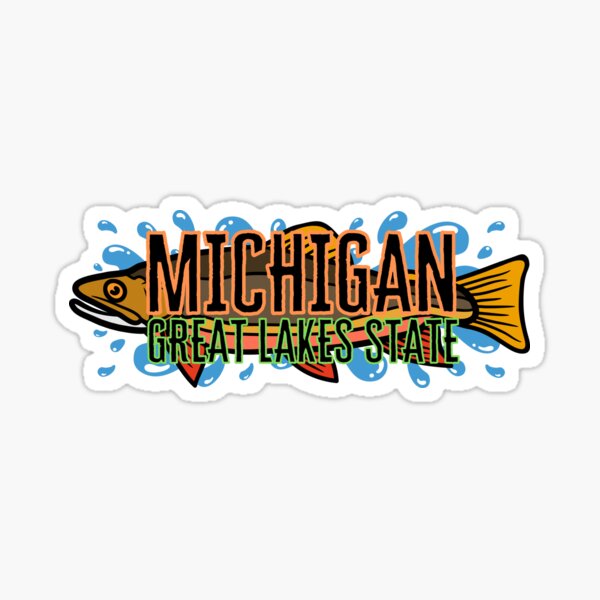 "Michigan | The Great Lakes State | Brook Trout" Sticker for Sale by ...