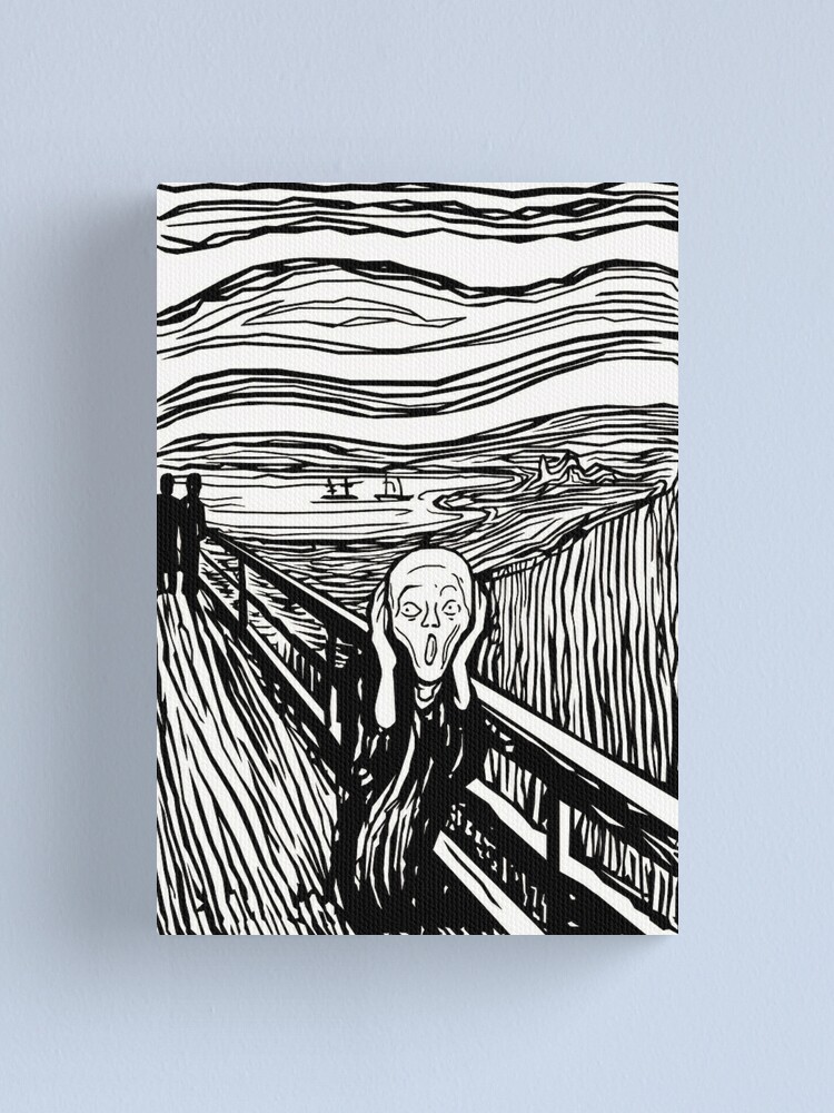 "Edvard Munch - the Scream, black, white, artwork by Edvard Munch ...