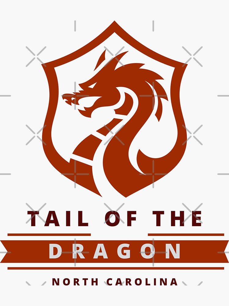"Tail of the Dragon Road trip .2" Sticker for Sale by GREYSEFY | Redbubble