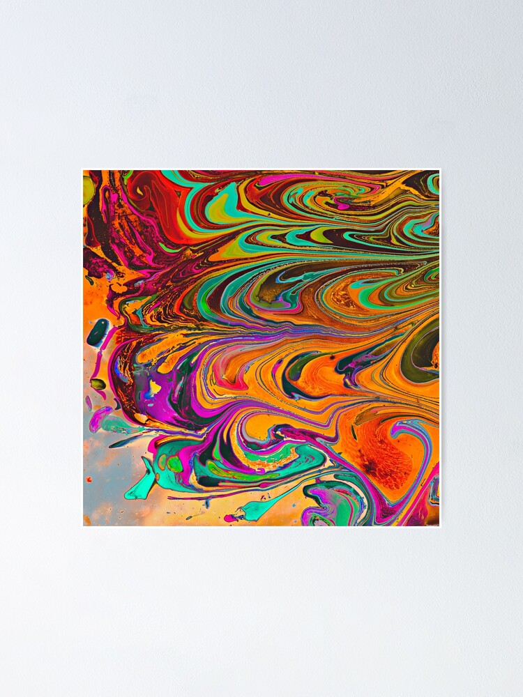 "Negative Retro Acrylic Pour | Trippy Liquid Art | Trippy Art | Stoked ...