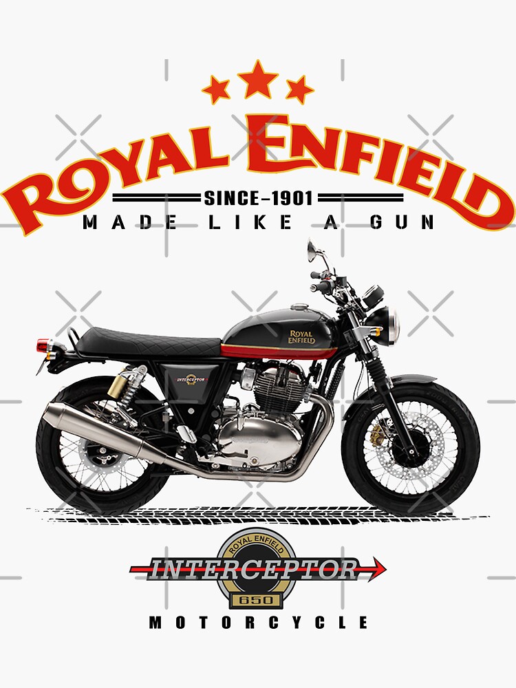 "Custom Graphic Designs of Royal Enfield Interceptor" Sticker for Sale ...
