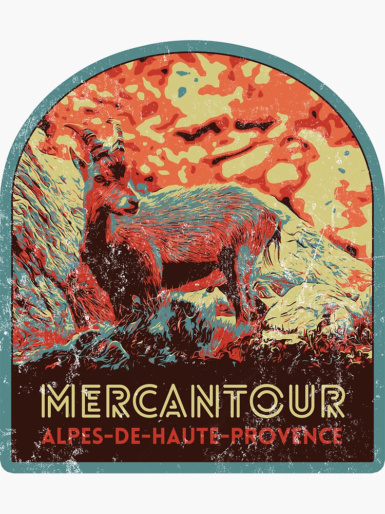 "Mercantour National Park Alps France, Chamois " Sticker for Sale by Lemomo-zoo | Redbubble