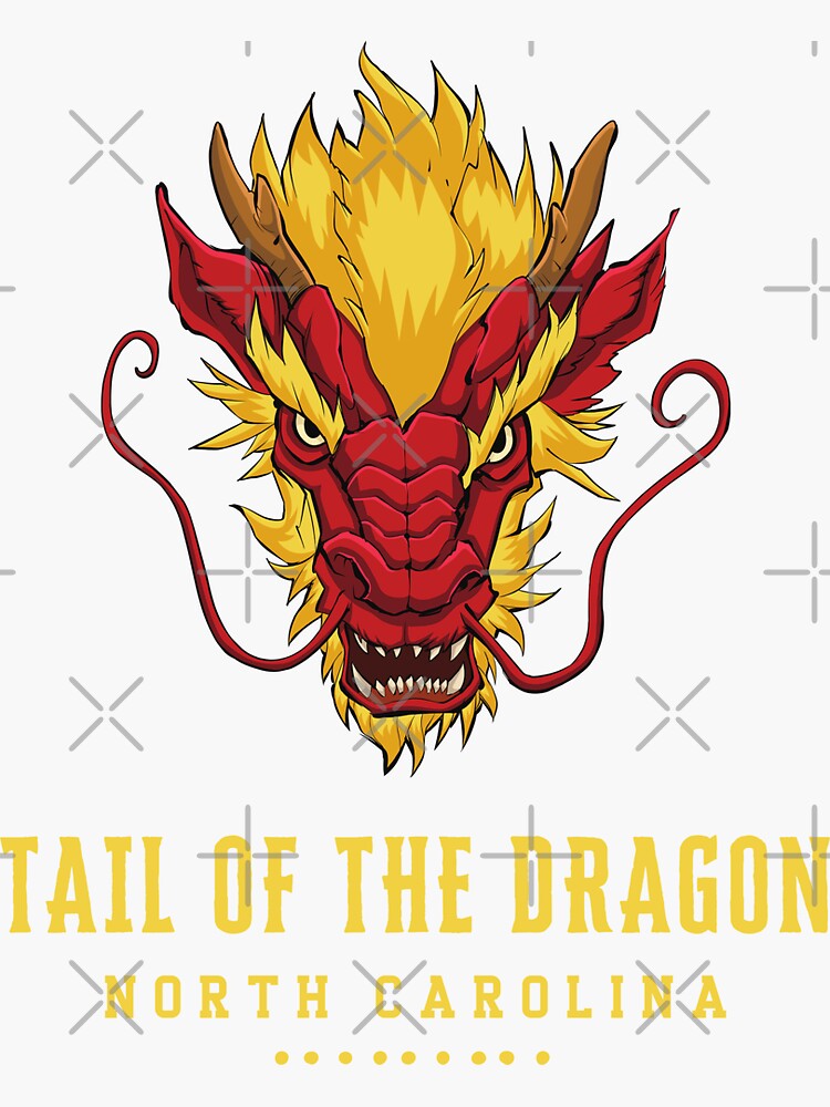 "Tail of the Dragon Road trip .V3" Sticker for Sale by GREYSEFY | Redbubble