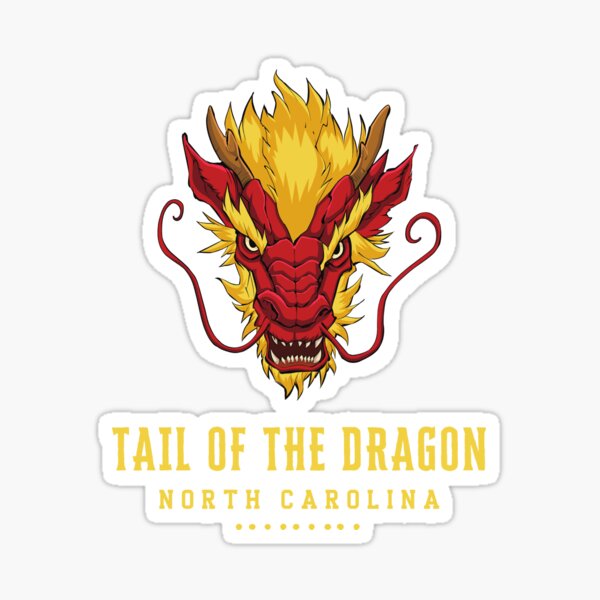 "Tail of the Dragon Road trip .V3" Sticker for Sale by GREYSEFY | Redbubble