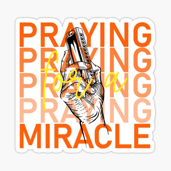 "praying for a musical miracle" Sticker for Sale by waelharrag | Redbubble