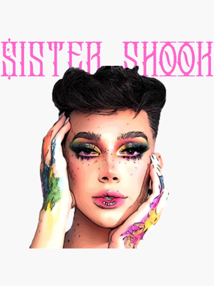 "James Charles, Sister Shook Tshirt, Mask, " Sticker for Sale by ...