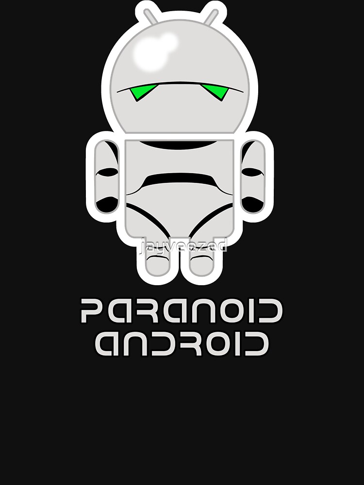 "PARANOID ANDROID" T-shirt for Sale by jayveezed | Redbubble | marvin t ...