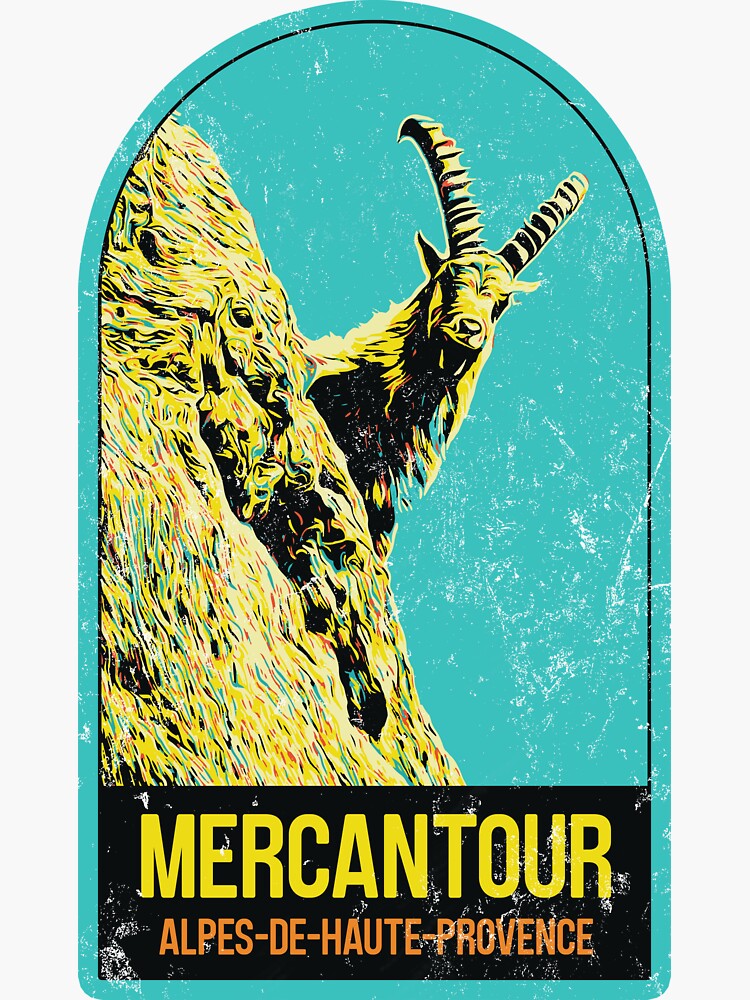 "Mercantour National Park Alps France, Alpine ibex" Sticker for Sale by Lemomo-zoo | Redbubble