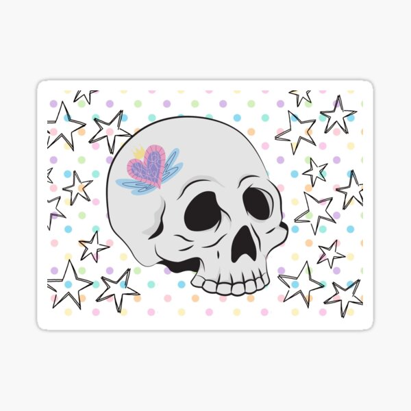 "skull stars" Sticker for Sale by VainillaSalada | Redbubble