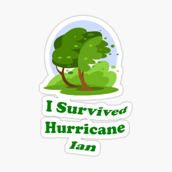 "I Survived Hurricane Ian" Sticker for Sale by barnzx | Redbubble
