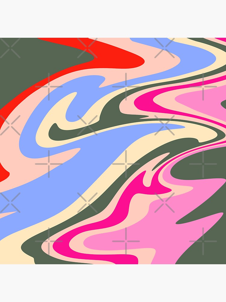 "Groovy Swirl" Sticker for Sale by CuteButRebel | Redbubble