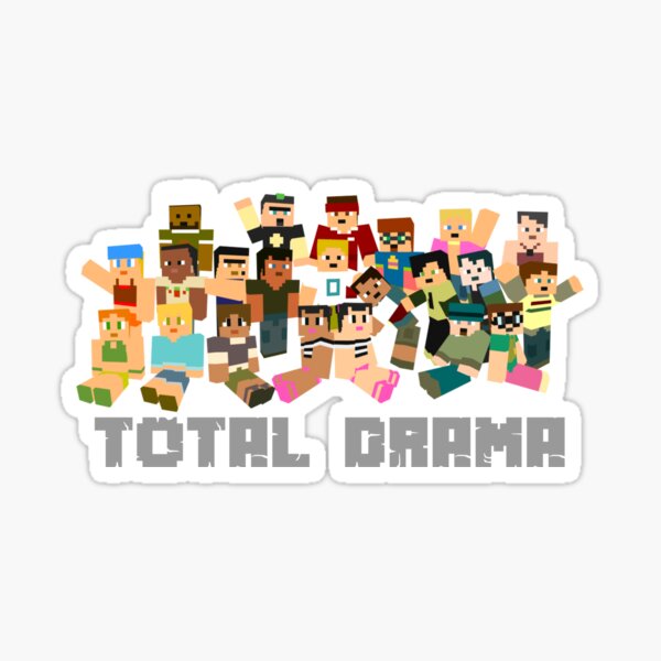 "TOTAL DRAMA" Sticker for Sale by ElmoWindler | Redbubble