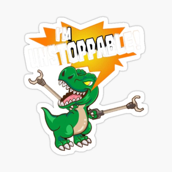 "Tyrannosaurus Rex with Grabbers is Unstoppable 2" Sticker for Sale by ...