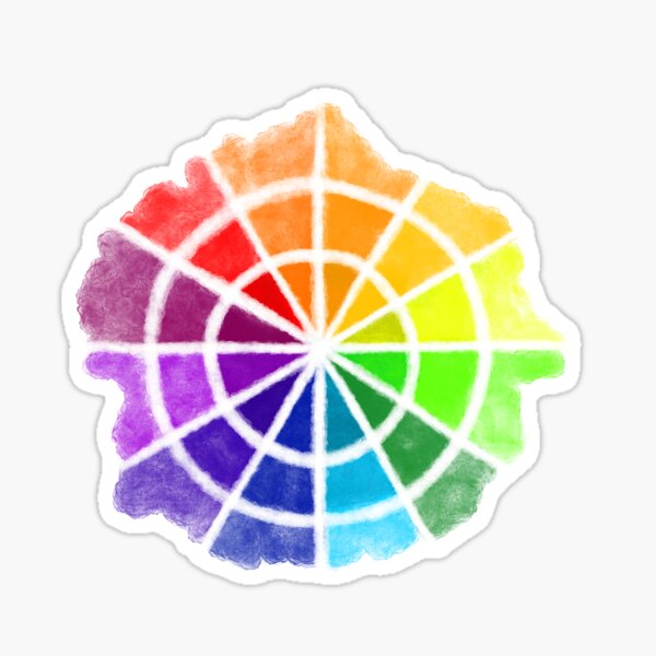 "Color Wheel" Sticker for Sale by Rachelkenaston | Redbubble