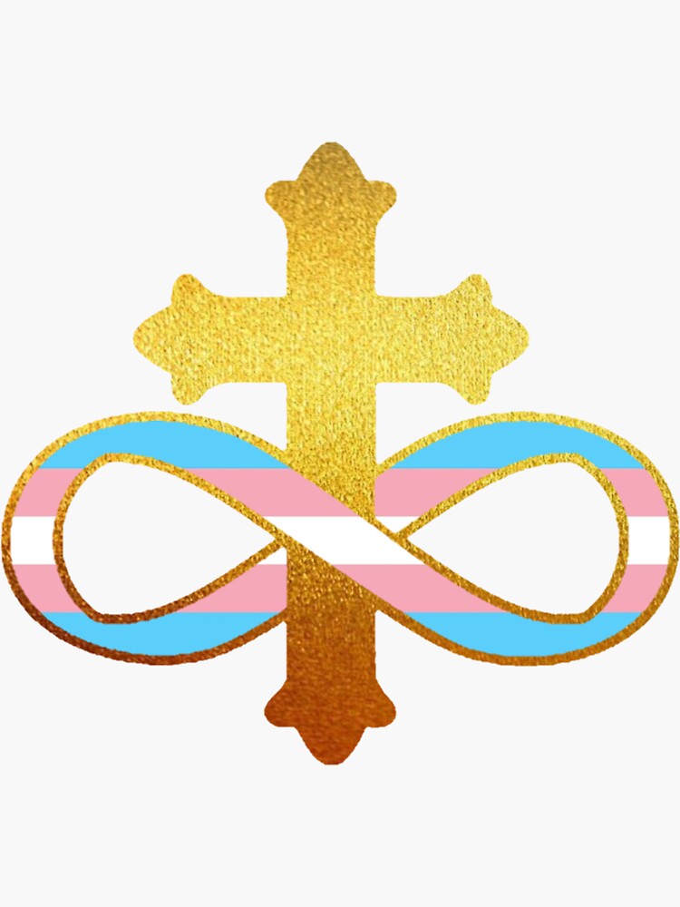 "Transgender infinity cross LGBTQ " Sticker for Sale by KCAbdelnour ...