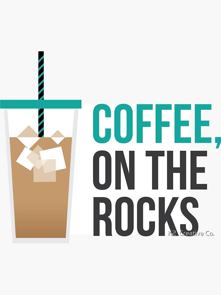 "Iced Coffee on the Rocks" Sticker for Sale by kkiriluk | Redbubble