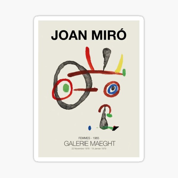 "joan miro*11" Sticker for Sale by ivorygrant76 | Redbubble