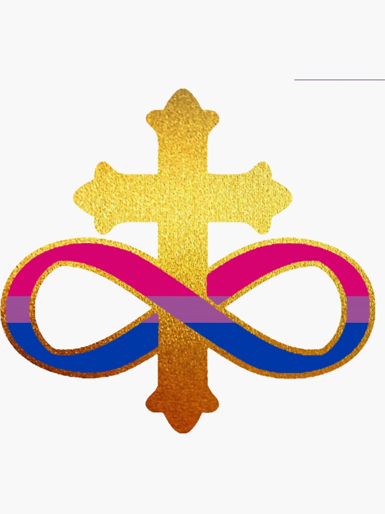 "Bisexual infinity cross LGBTQ " Sticker for Sale by KCAbdelnour ...