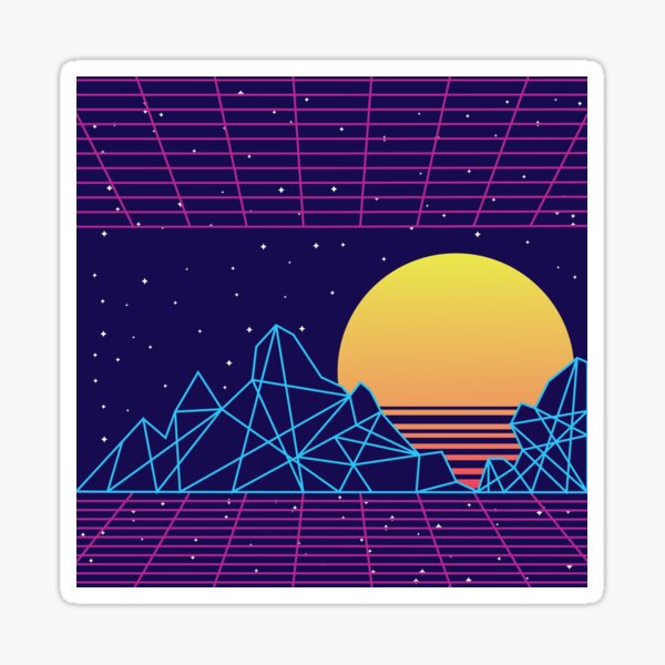"Retro 80s style " Sticker for Sale by Marin505 | Redbubble