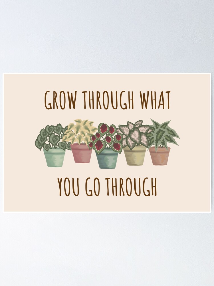 "Grow through what you go through" Poster for Sale by OwnDesignOnline ...