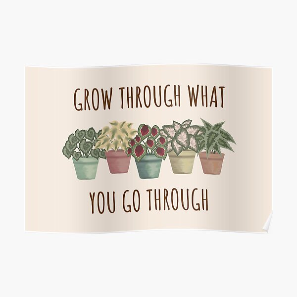 "Grow through what you go through" Poster for Sale by OwnDesignOnline ...