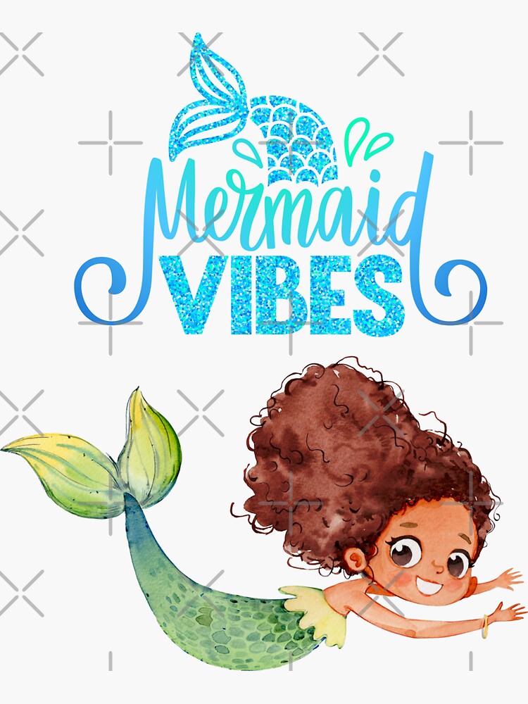 " mermaid vibes" Sticker for Sale by AGDesignstore | Redbubble