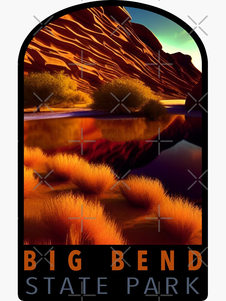 "Big Bend State Park Texas" Sticker for Sale by CattlettArt | Redbubble