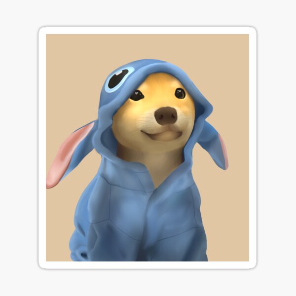 "cute dog in stitch costume" Sticker for Sale by emrisen | Redbubble