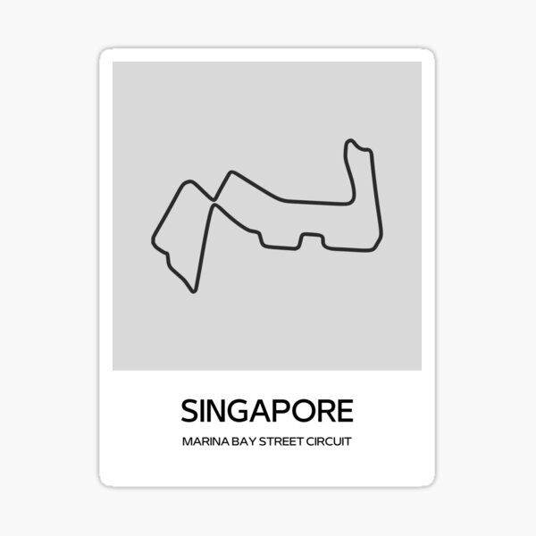 "Singapore Marina Bay circuit" Sticker for Sale by Sportsarthub | Redbubble
