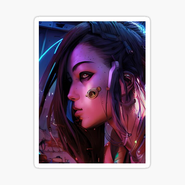 "Cyber" Sticker for Sale by Miraje | Redbubble