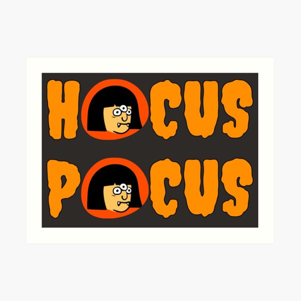 "Hocus Pocus - Orange - Halloween Witch Drawing" Art Print for Sale by ...