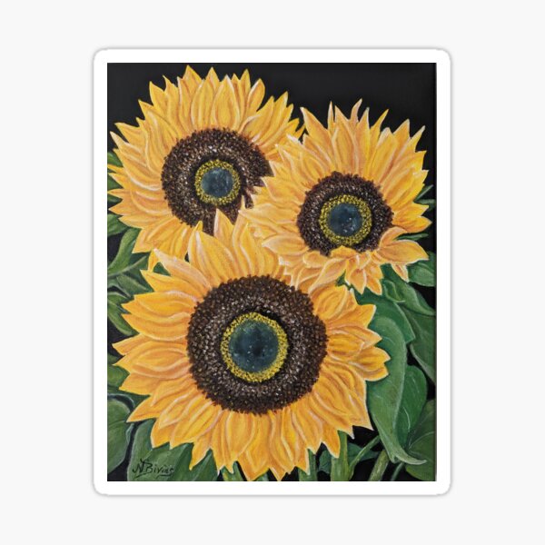 "Sunflower design" Sticker for Sale by 22NancyB | Redbubble