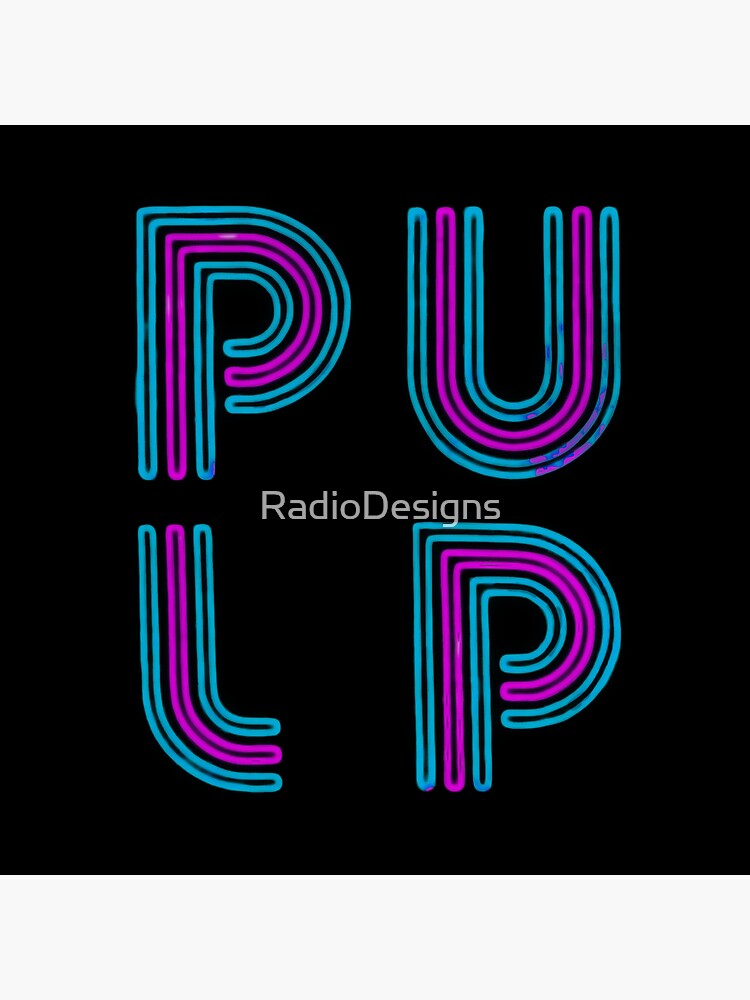 "Pulp - Neon Logo" Sticker for Sale by RadioDesigns | Redbubble