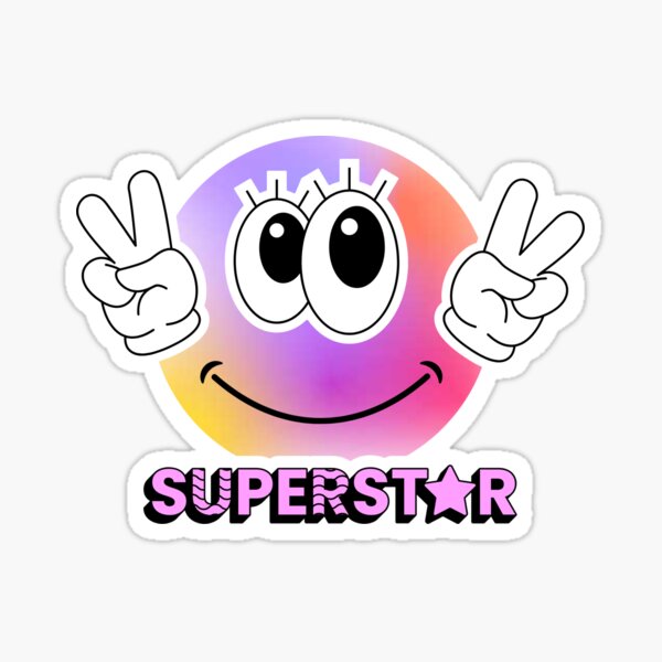 "Smiley Superstar" Sticker for Sale by CakmakShop | Redbubble