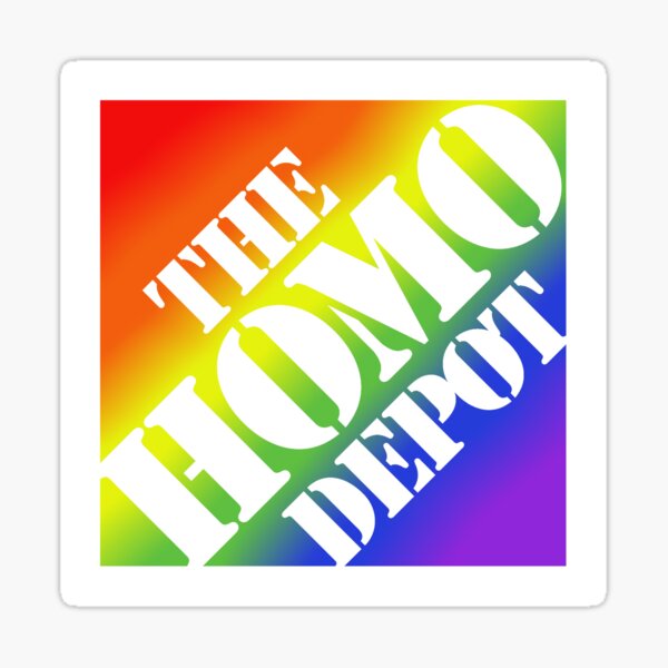 "Homo Depot" Sticker for Sale by NightCritter | Redbubble