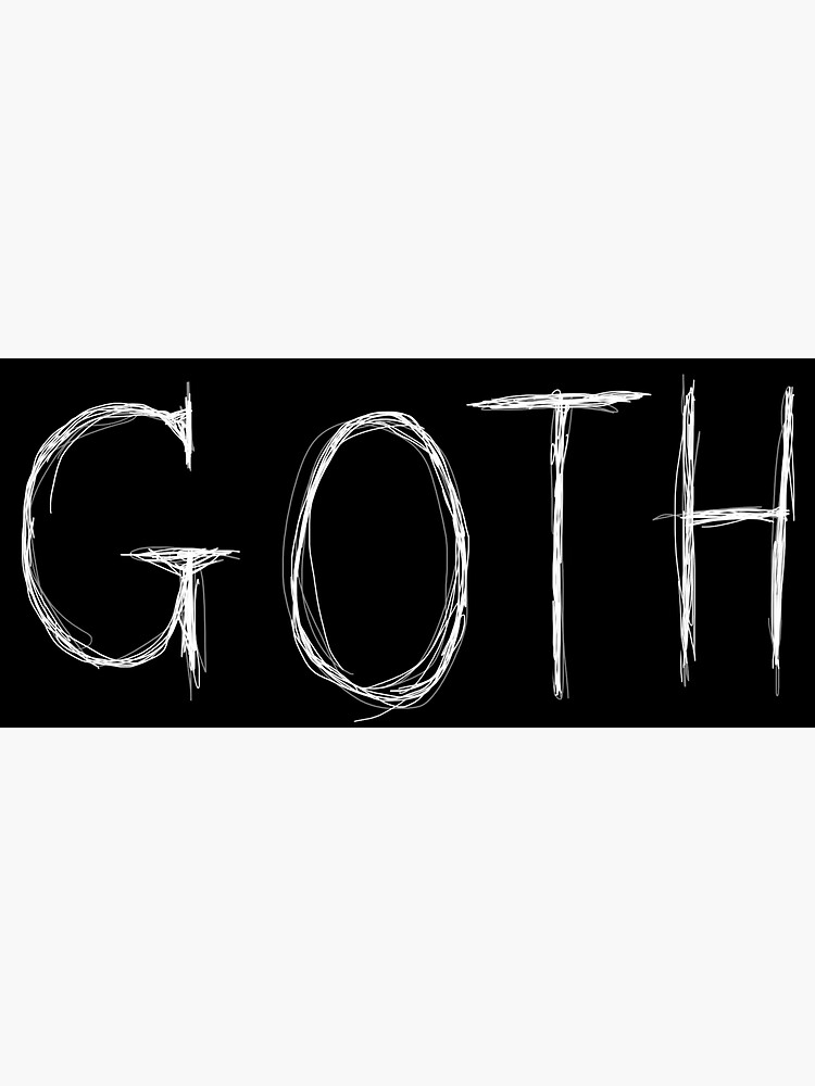"Dark and Gritty GOTH text" Sticker for Sale by MacSquiddles | Redbubble
