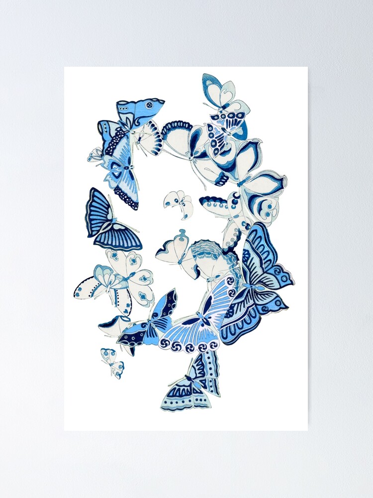 "Beautiful blue butterfly’s" Poster for Sale by Martzart | Redbubble