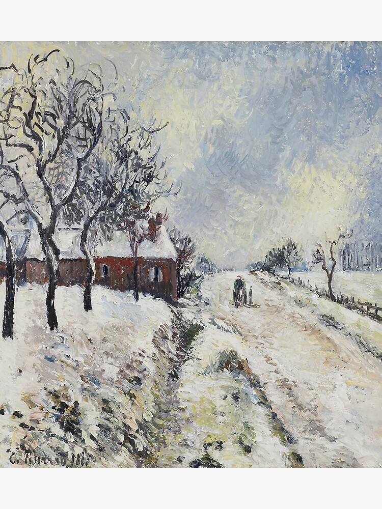 "Camille Pissarro titled snowy road with house courtesy ms rau resized ...