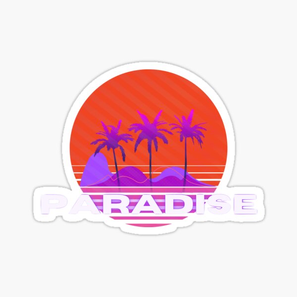 "Sunset Paradise" Sticker for Sale by CakmakShop | Redbubble