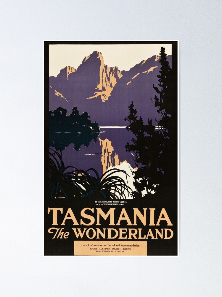 "Tasmania Australia Vintage Travel Poster | Old Tasmanian Australian ...
