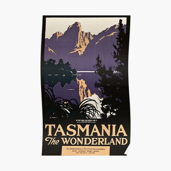 "Tasmania Australia Vintage Travel Poster | Old Tasmanian Australian ...