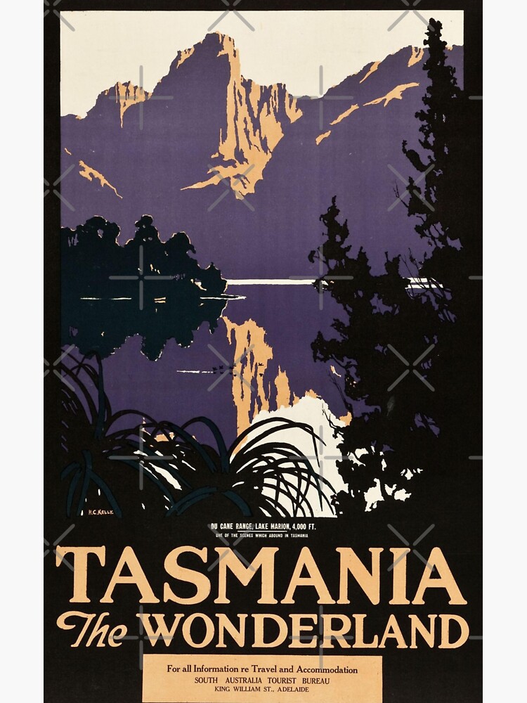 "Tasmania Australia Vintage Travel Poster | Old Tasmanian Australian ...