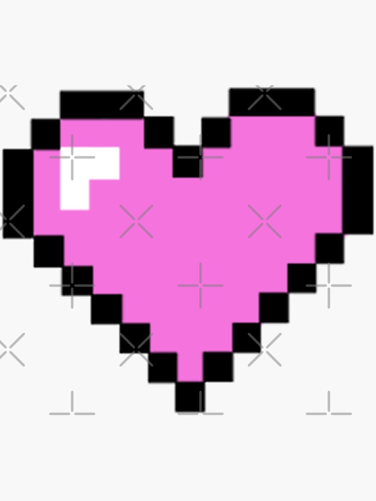 "Cute Aesthetic Pink Game Heart Design" Sticker for Sale by Dr3amsInInk ...