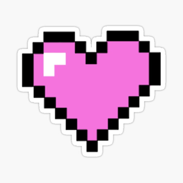"Cute Aesthetic Pink Game Heart Design" Sticker for Sale by Dr3amsInInk ...