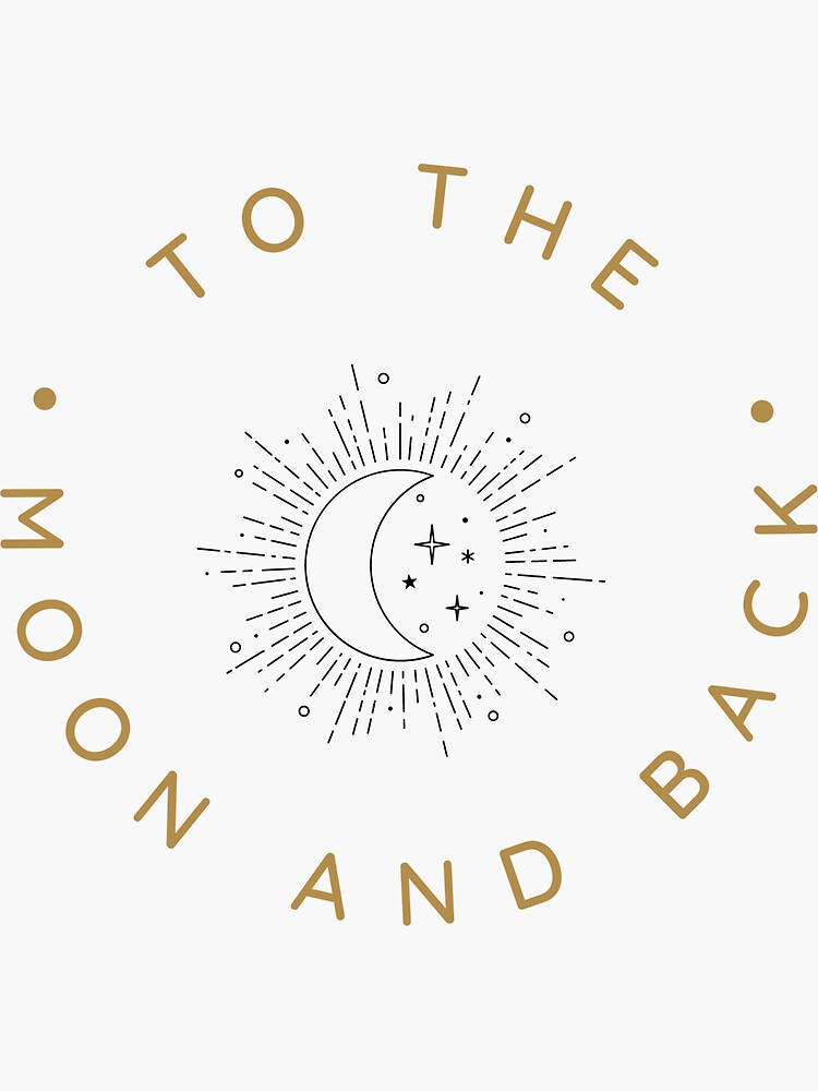 "To The Moon Sticker" Sticker for Sale by Bush-Designs | Redbubble